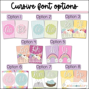 Wildflower Dreams Alphabet Posters | Print + Cursive Alphabet ...