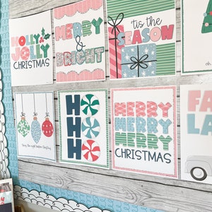 Christmas Classroom Decor Posters | Christmas Decor - Etsy