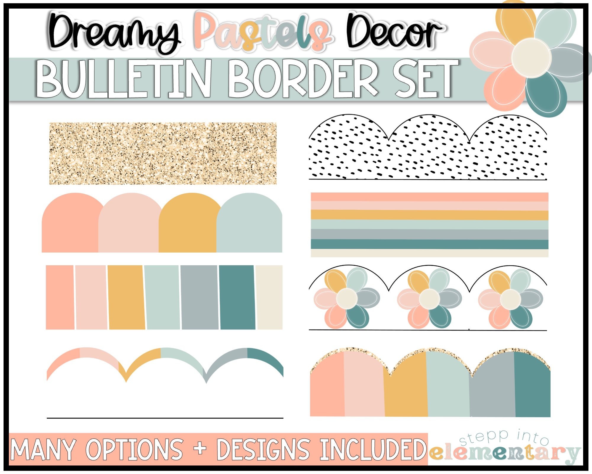 Pastel Bulletin Board Border Set | Classroom Decor (digital Download ...