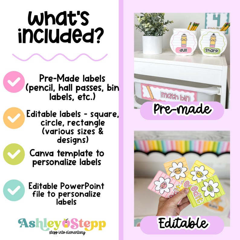 Cutesy Brights Classroom Labels Set | Teacher Organization | Pastel ...