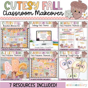 Cutesy Fall Classroom Makeover Bundle | Fall Classroom Decor Bundle ...
