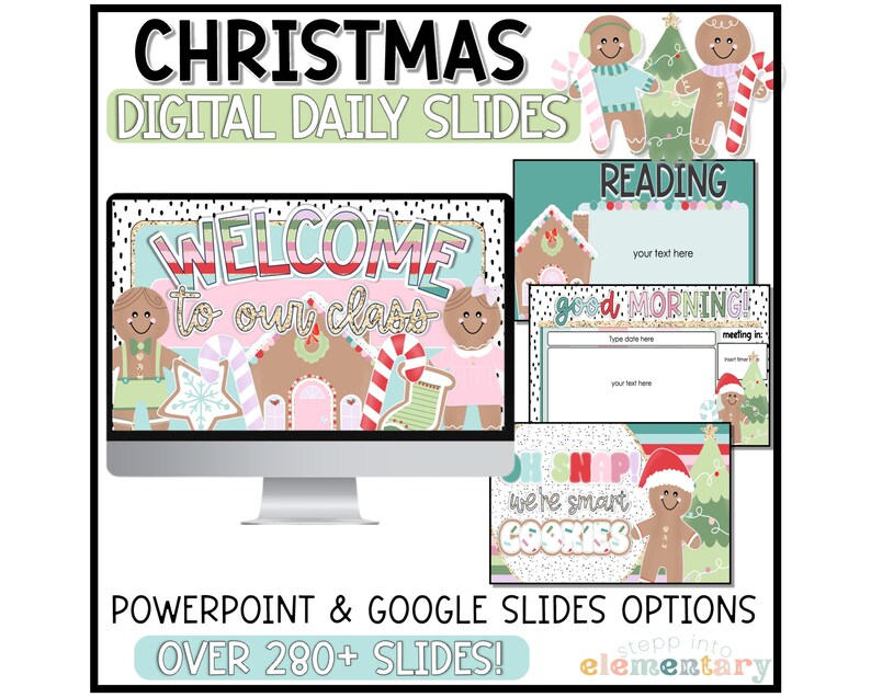 Christmas Classroom Slides | Gingerbread Theme (digital Download) - Etsy