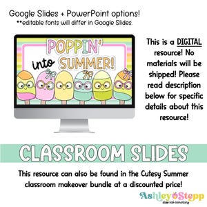 Summer Classroom Slides | Cutesy Summer Decor | Teacher Organization ...