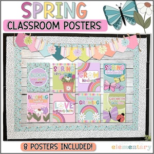 Spring Classroom Posters Set | Spring Inspirational Posters ...