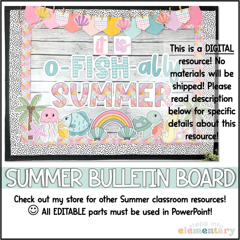 Summer Ocean Bulletin Board Kit | English & Spanish (digital Download ...