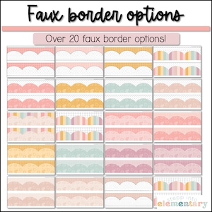 Pastel Doodles Bulletin Board Border Set | Pastel Classroom Decor ...