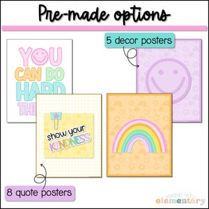 Bright Doodles Classroom Posters | Bulletin Board Decor (digital ...