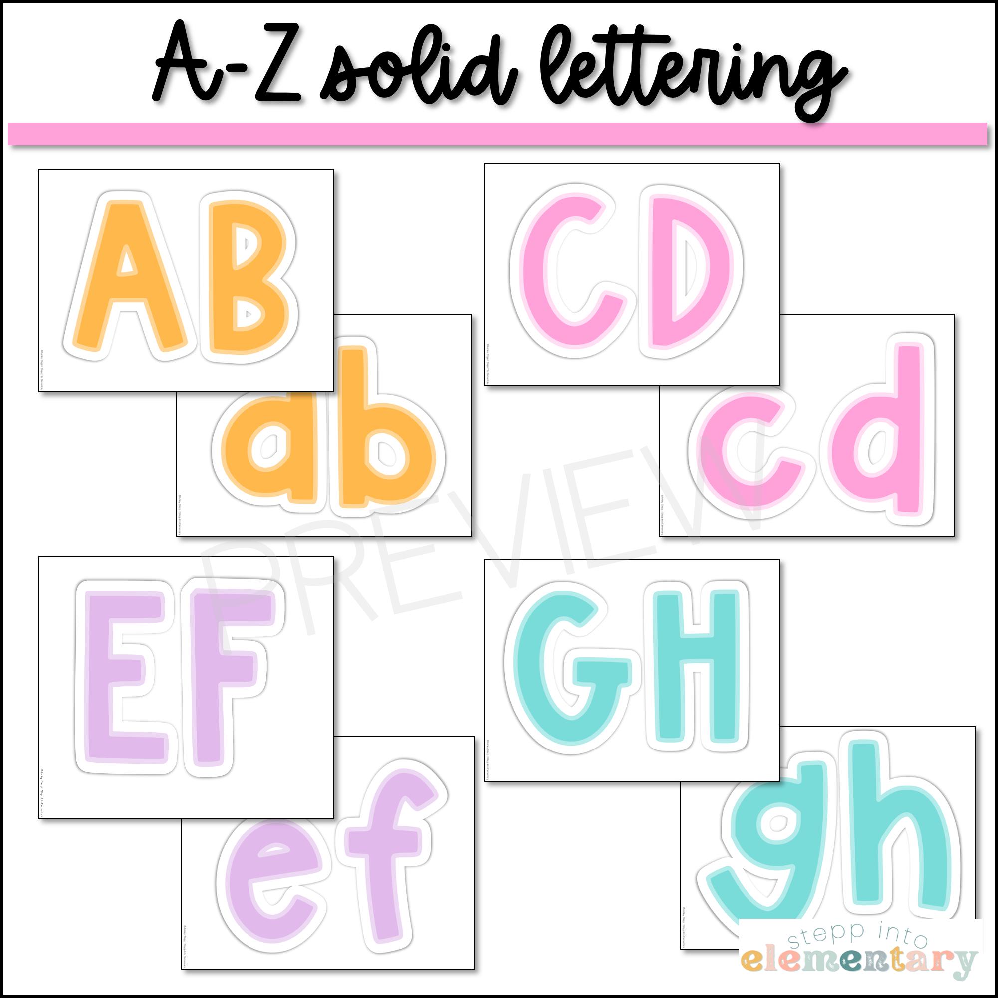 Bright Doodles Bulletin Board Letters | Classroom Decor (digital ...