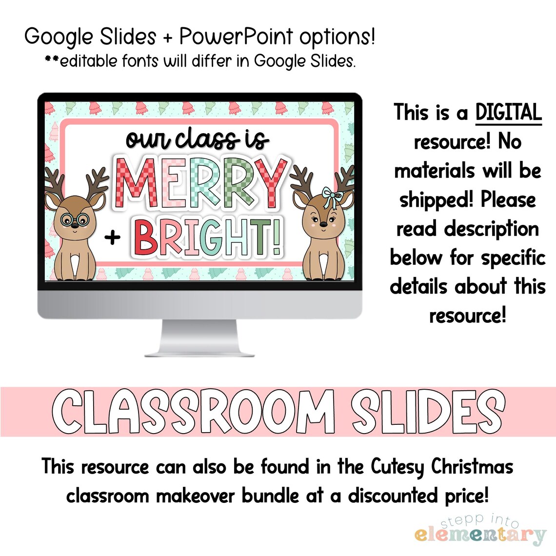 Christmas Classroom Slides | Cutesy Christmas Decor | Teacher ...