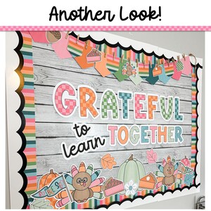 Thanksgiving Bulletin Board Kit | Cutesy Thanksgiving Decor | Bulletin ...