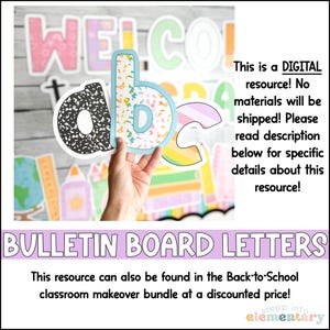 A-Z Bulletin Board Lettering | Back to School Decor | Bulletin Board ...