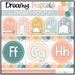 Dreamy Pastels Alphabet Posters Print Cursive Alphabet Editable Trendy ...