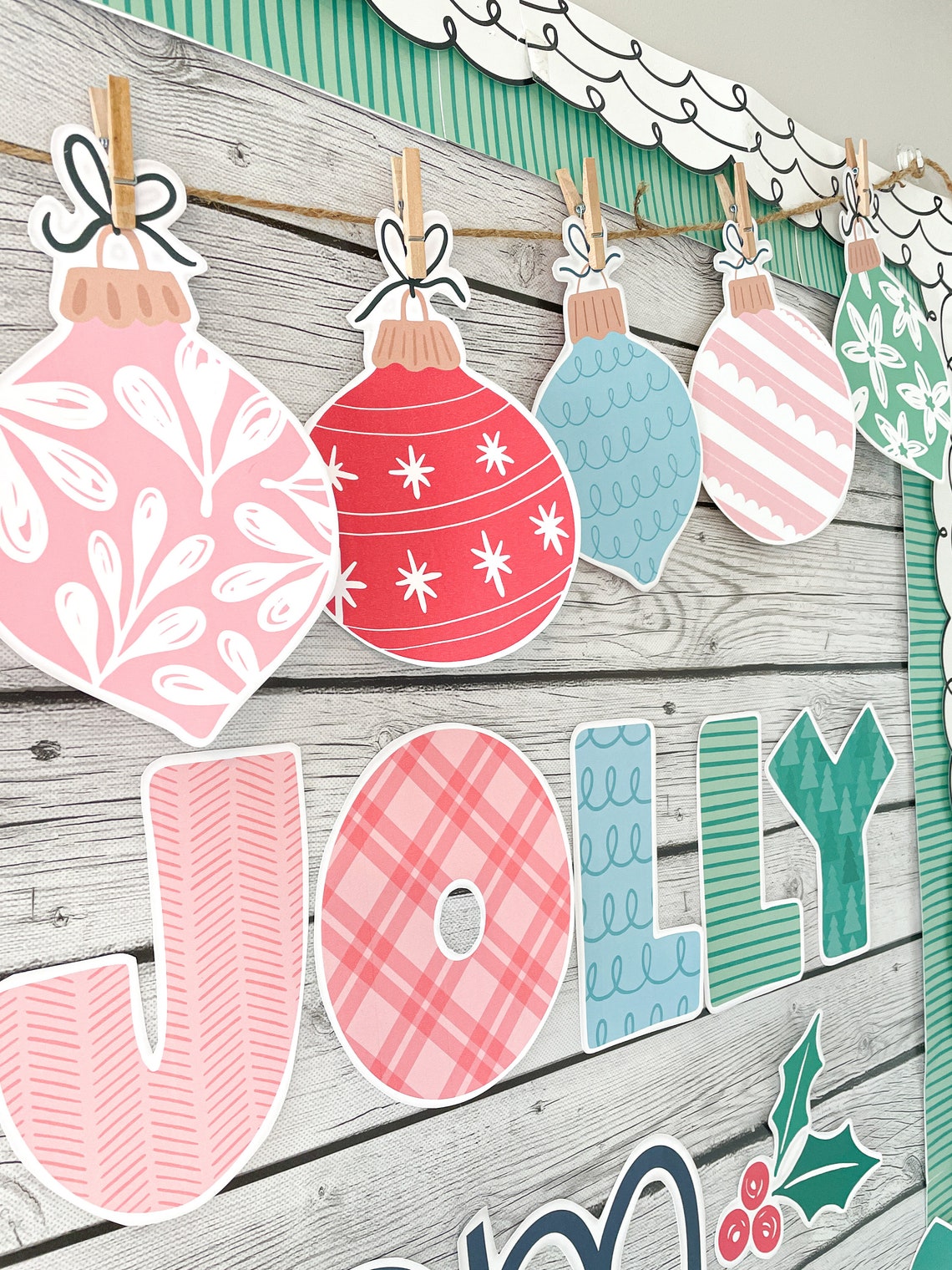 Christmas Bulletin Board Kit December Bulletin Board - Etsy