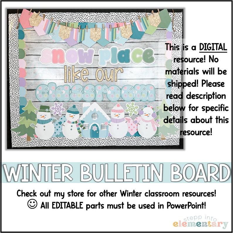 Winter Bulletin Board Kit | Trendy Winter Bulletin Board | Winter ...