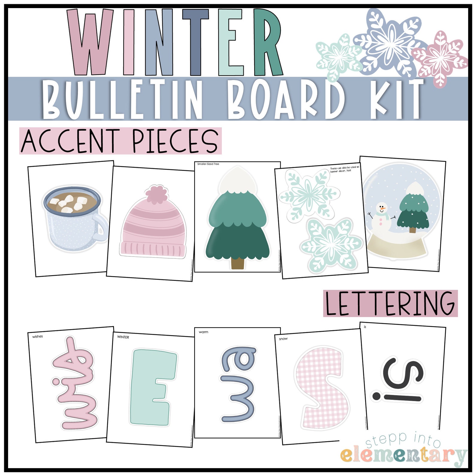 Winter Bulletin Board Kit January Bulletin Board - Etsy