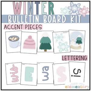 Winter Bulletin Board Kit | January Bulletin Board | Winter/holiday ...