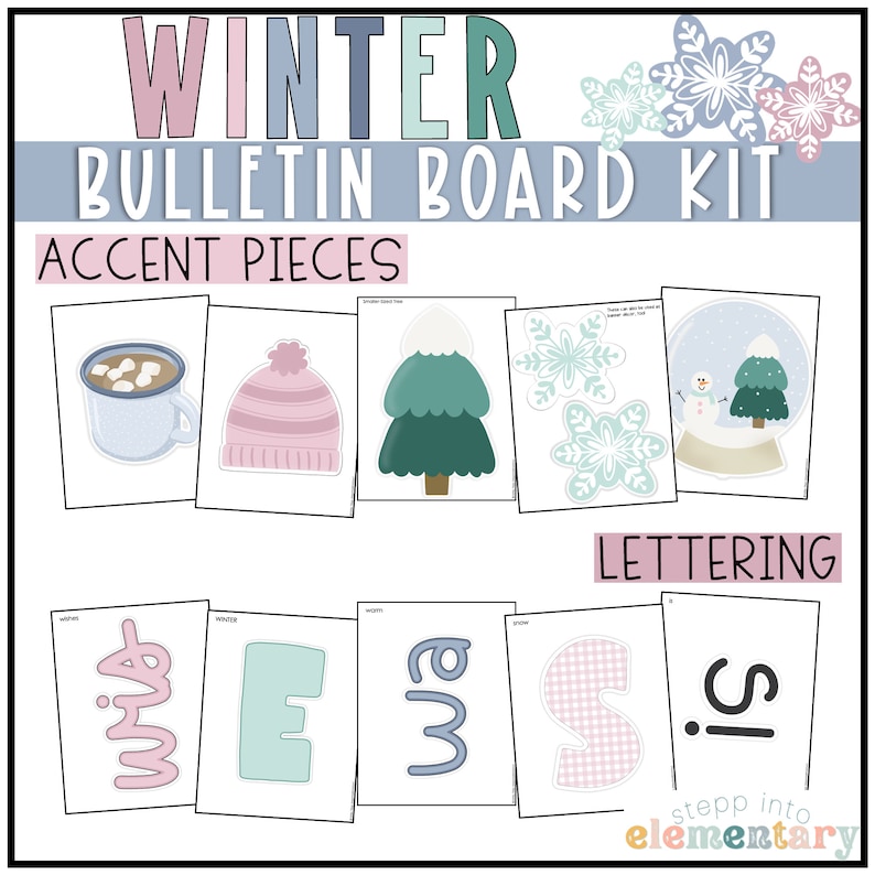 Winter Bulletin Board Kit January Bulletin Board - Etsy