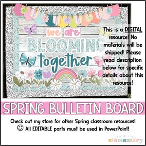 Spring Bulletin Board Kit | Trendy Spring/easter Bulletin Board | April ...