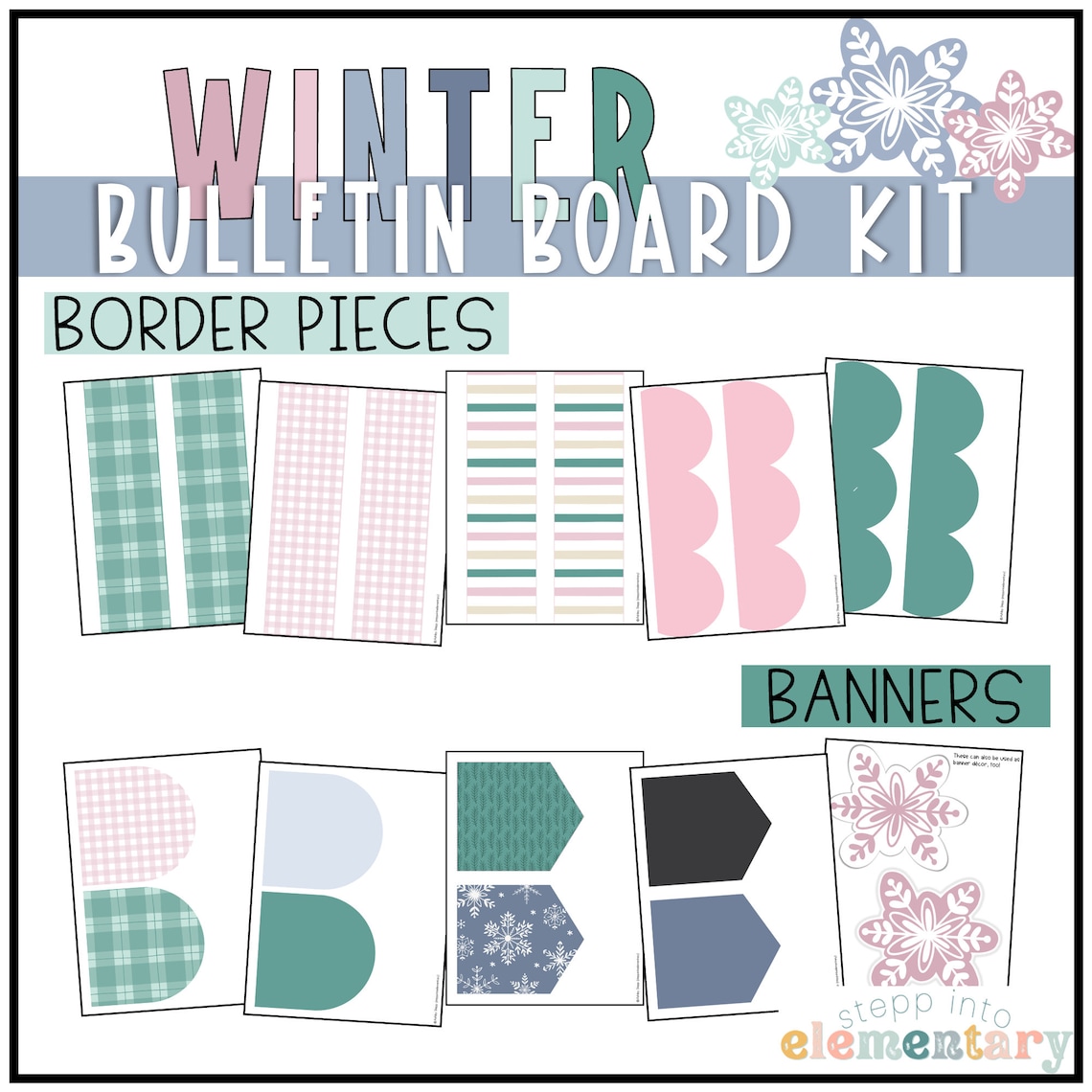 Winter Bulletin Board Kit January Bulletin Board - Etsy