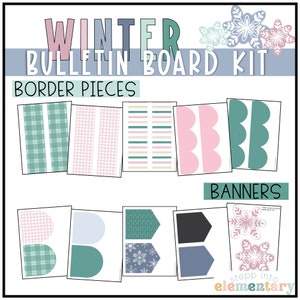 Winter Bulletin Board Kit | January Bulletin Board | Winter/holiday ...