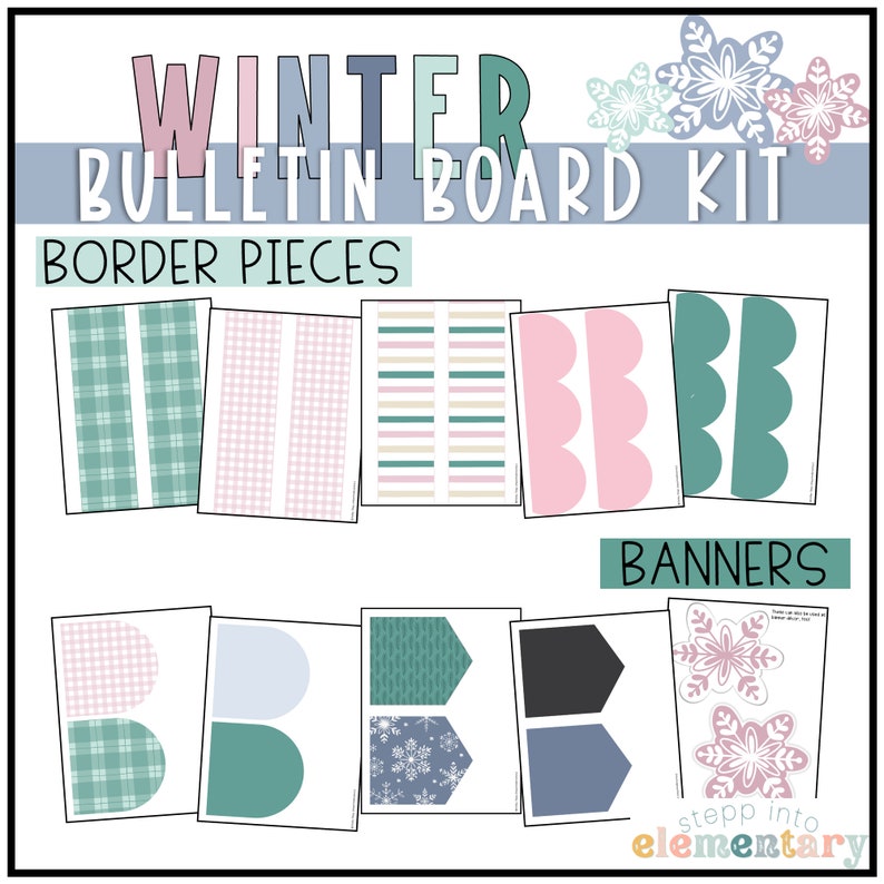 Winter Bulletin Board Kit January Bulletin Board - Etsy