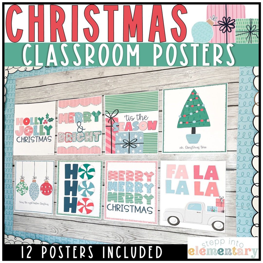 Christmas Classroom Decor Posters | Christmas Decor - Etsy