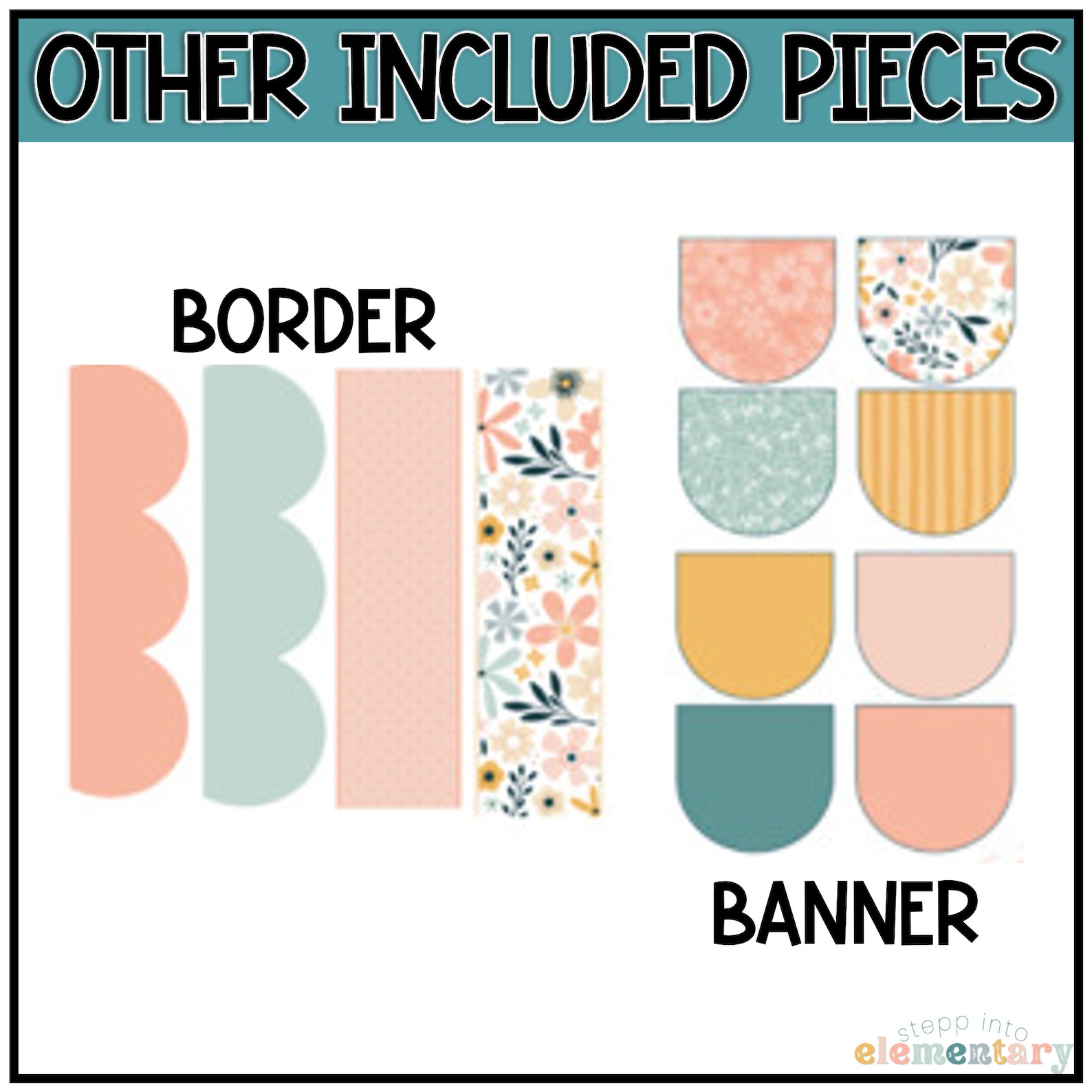 Floral Boho Bulletin Board Kit Back to School Bulletin Board Boho ...