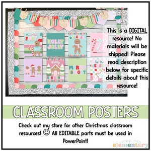 Christmas Classroom Posters Set | Trendy Christmas Decorations ...