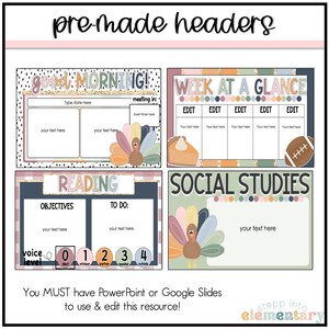 Thanksgiving Daily Slides | Trendy Thanksgiving Classroom Slides ...