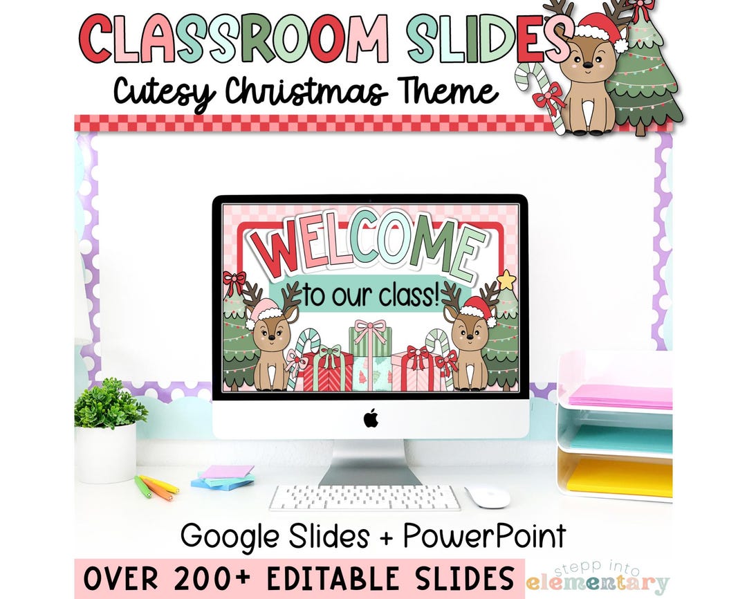 Christmas Classroom Slides | Cutesy Christmas Decor | Teacher ...