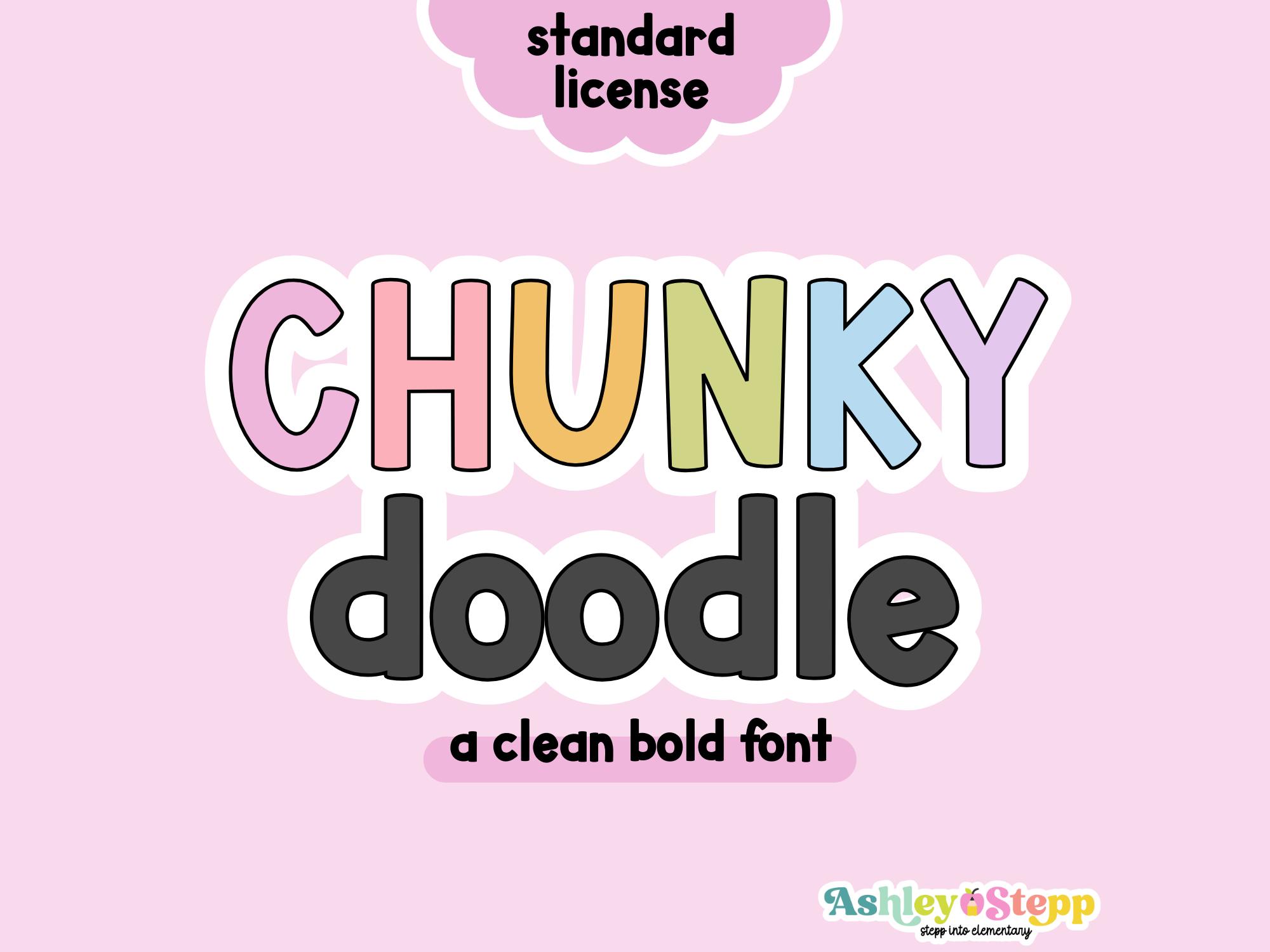 Chunky Doodle Font | Clean Bold Handwriting Font for Teachers and ...