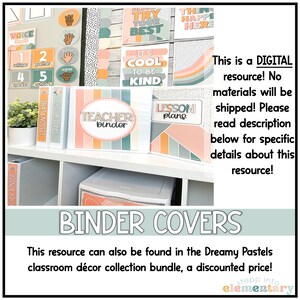 Dreamy Pastels Binder Covers & Spines | Editable | Trendy + Pastel ...