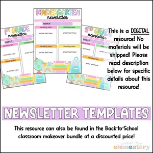 Back to School Classroom Newsletters | August Newsletter Templates ...