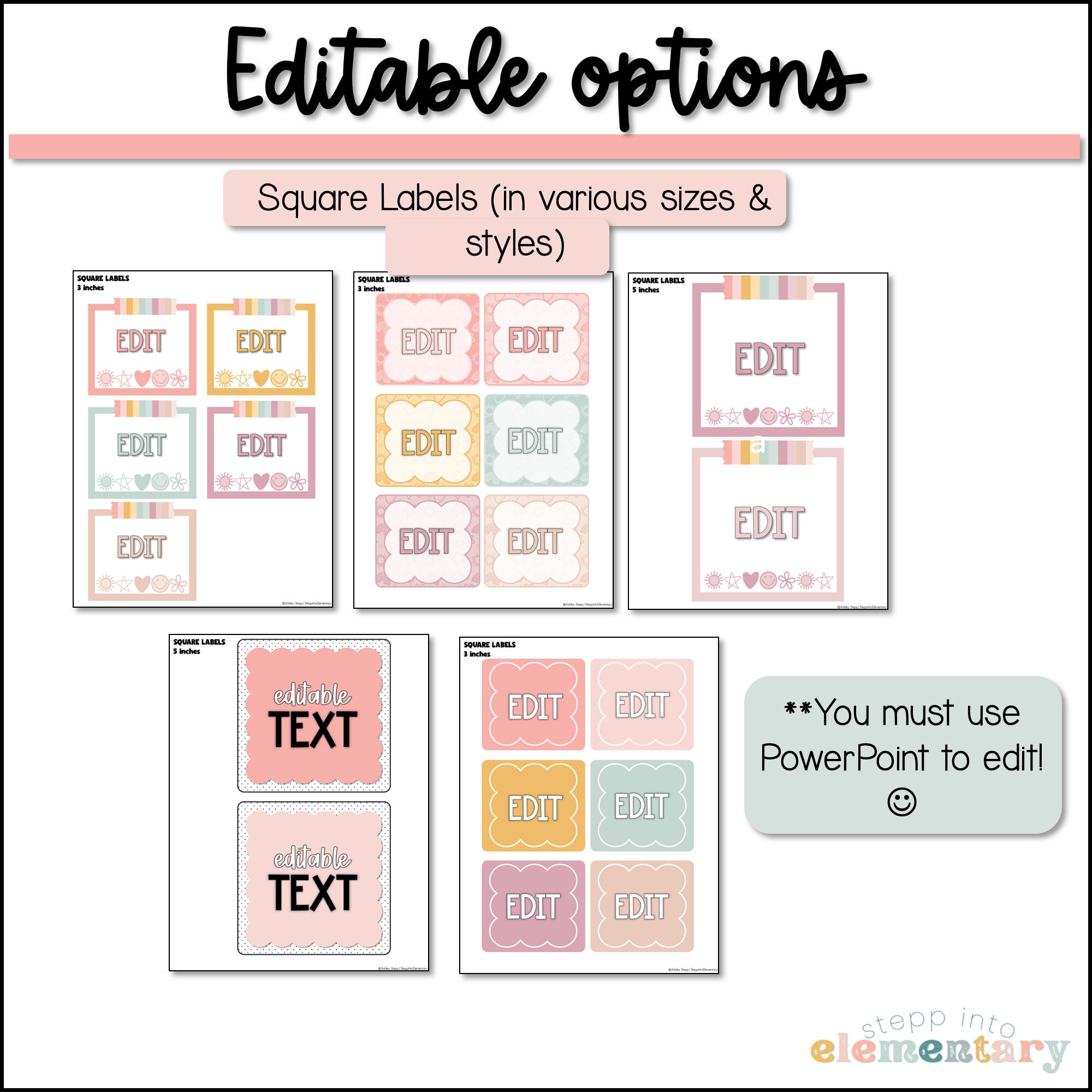 Pastel Doodles Classroom Labels Set | Teacher Organization | Trendy ...
