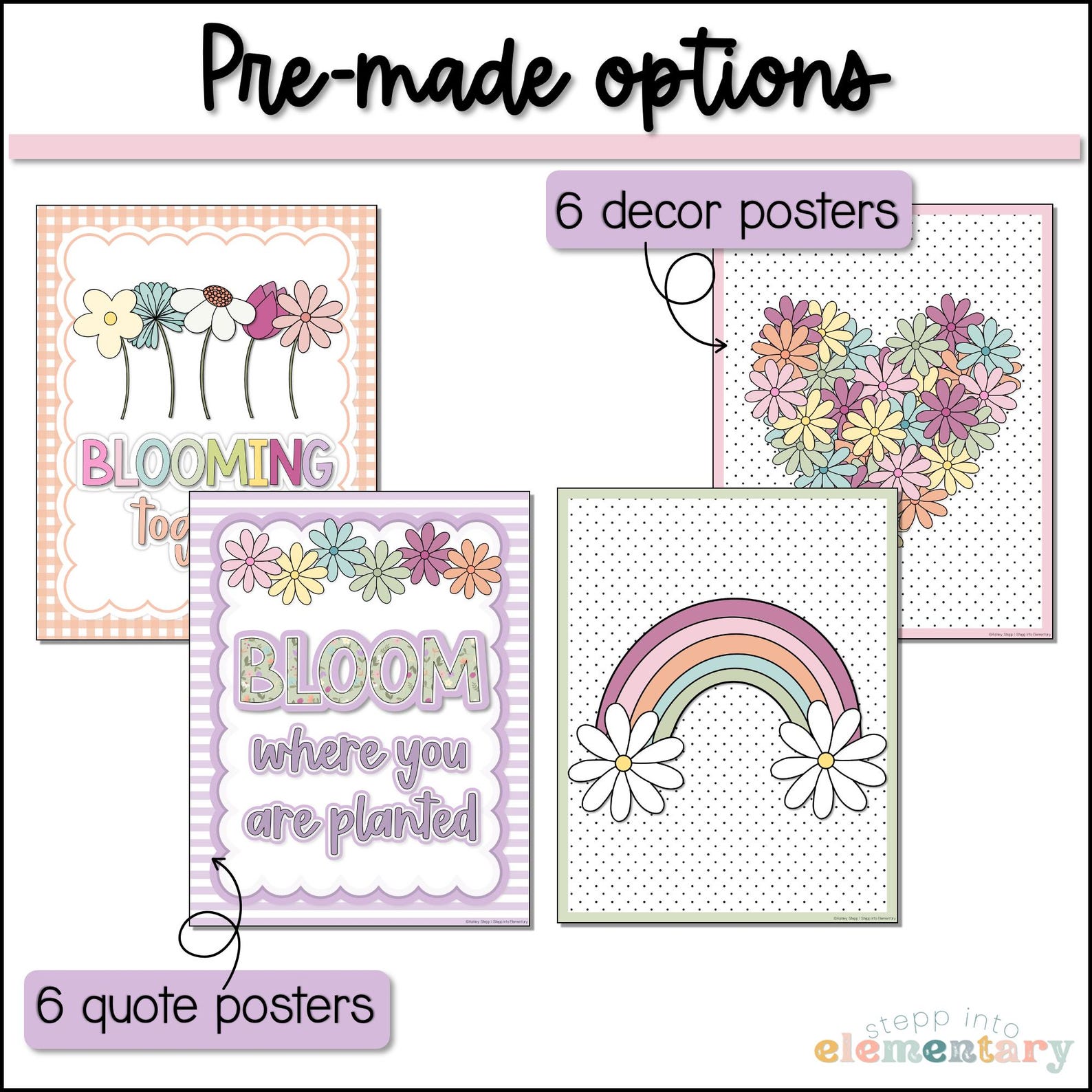 Wildflower Dreams Classroom Posters Set | Bulletin Board | Trendy ...