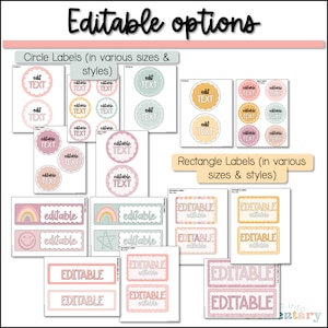 Pastel Doodles Classroom Labels Set | Teacher Organization | Trendy ...
