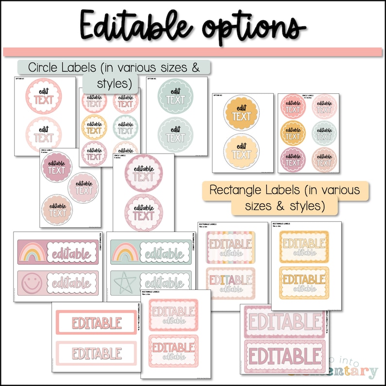 Pastel Doodles Classroom Labels Set | Teacher Organization | Trendy ...
