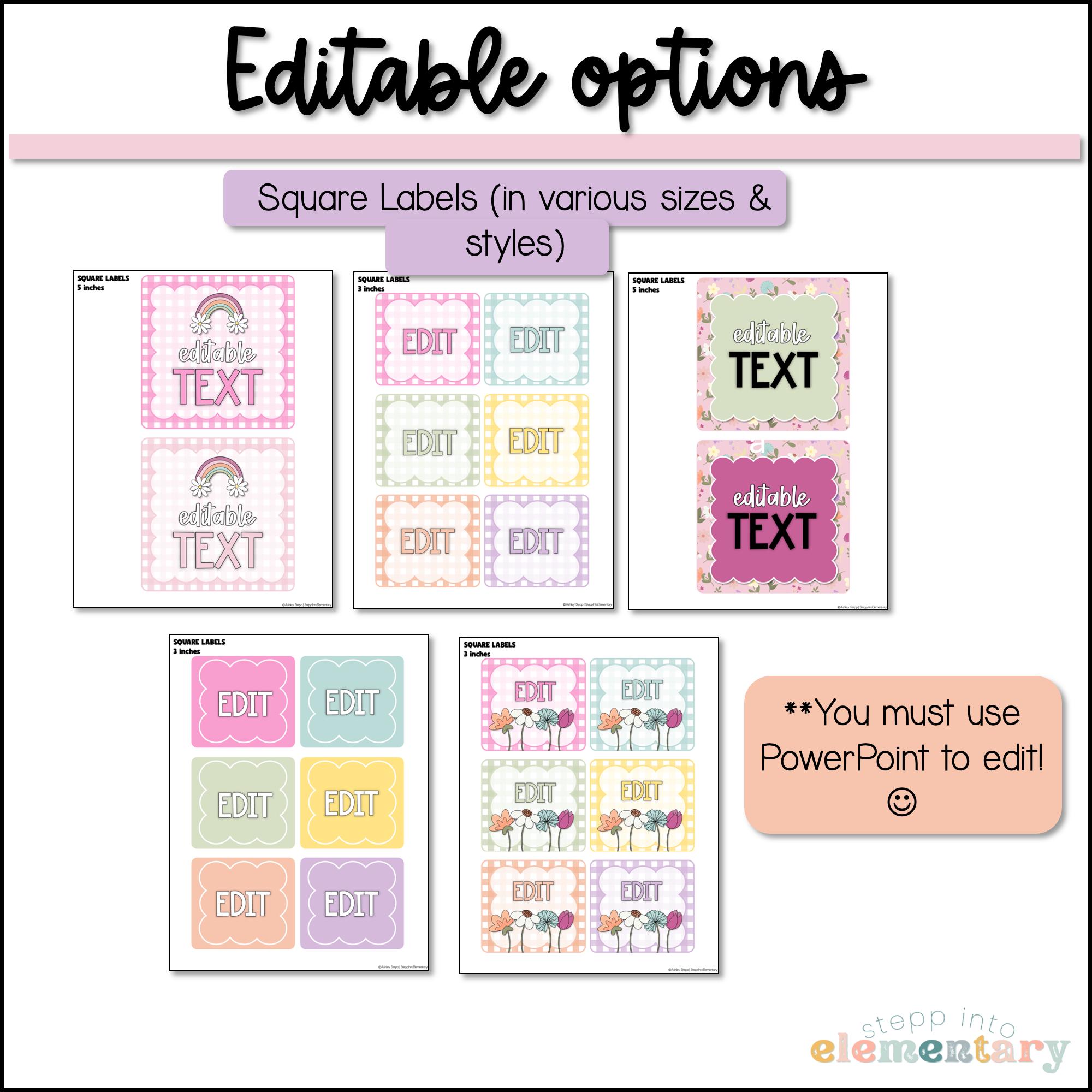Wildflower Dreams Classroom Labels Set | Teacher Organization | Trendy ...