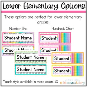 Dreamy Brights Student Name Plates | Desk Plate Tags | Editable ...