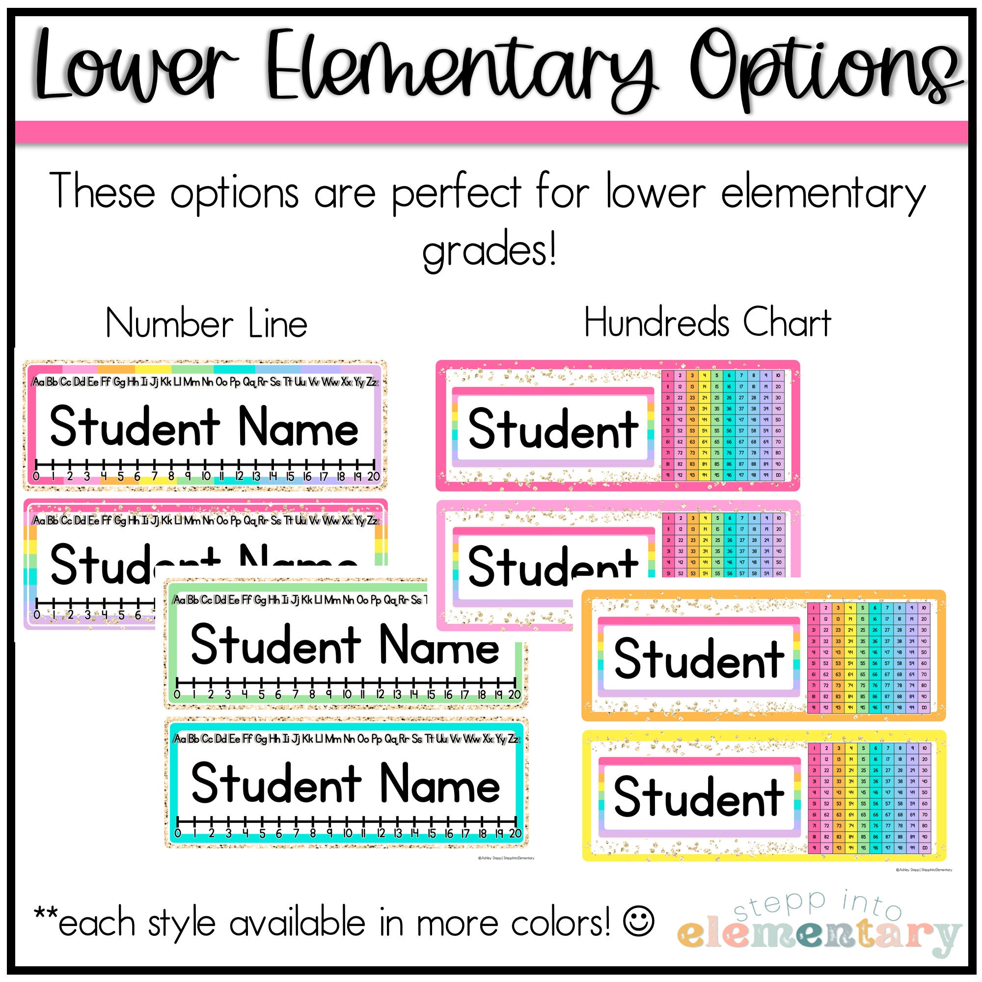 Dreamy Brights Student Name Plates | Desk Plate Tags | Editable ...