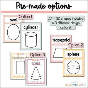 Pastel Doodles Shape Posters | 2D 3D Math Decor (digital Download) - Etsy