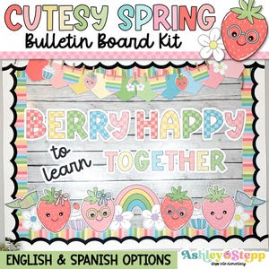 Spring Bulletin Board Kit | Cutesy Spring Decor | Bulletin Board Kit ...