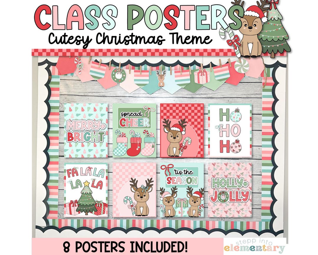 Christmas Classroom Posters Set | Cutesy Christmas Inspirational ...