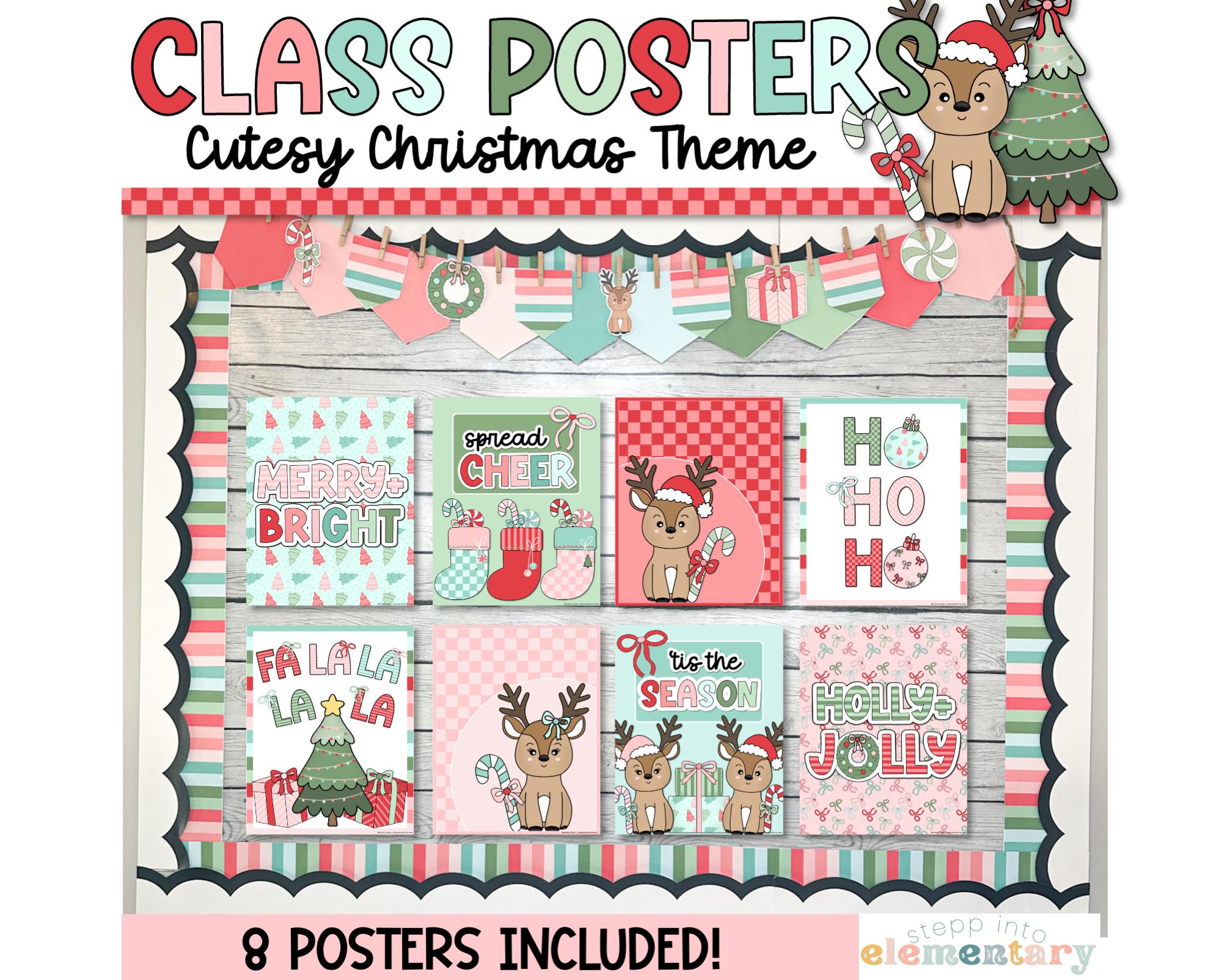 Christmas Classroom Posters Set | Cutesy Christmas Inspirational ...