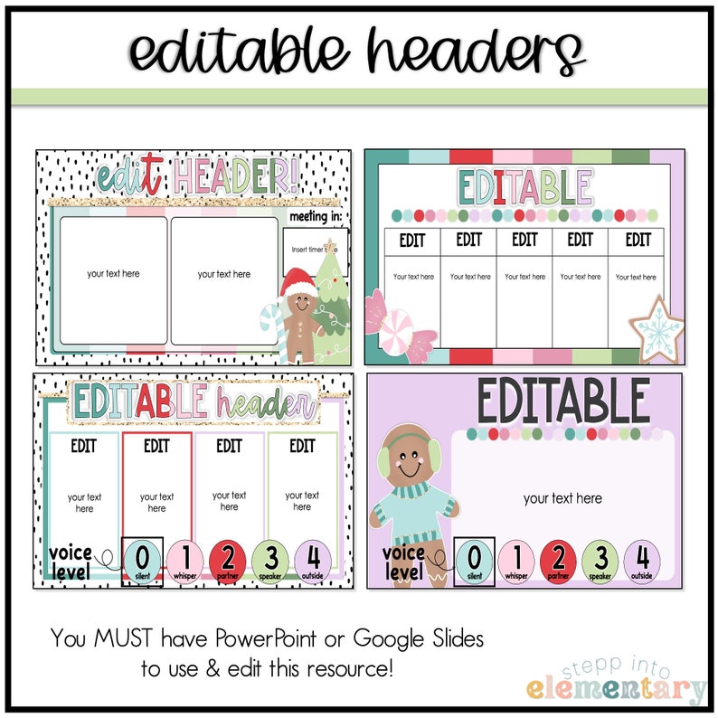 Christmas Classroom Slides | Gingerbread Theme (digital Download) - Etsy