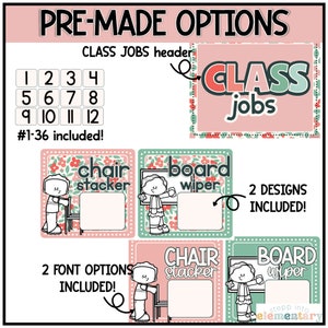 Modern School Style Classroom Jobs | Class Jobs Display | Student Jobs ...
