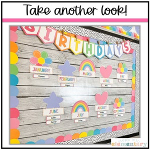 Dreamy Brights Student Birthday Display | Student Birthdays | Bulletin ...