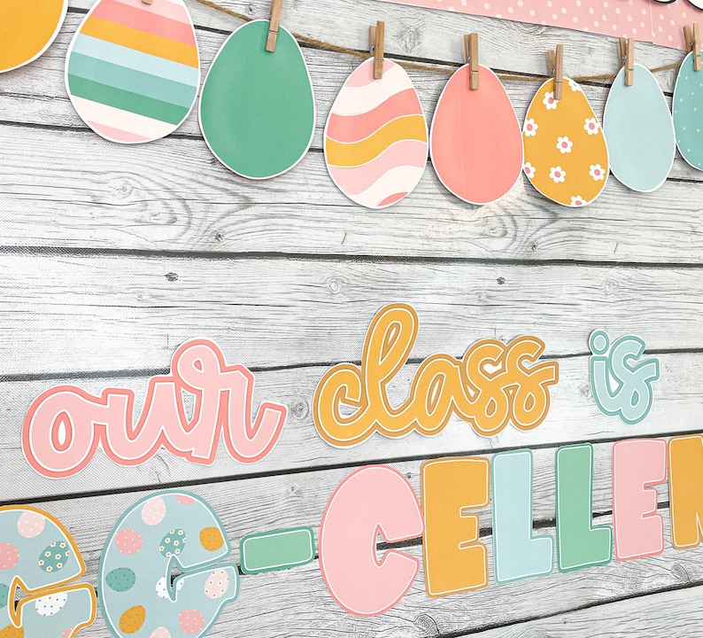 Easter Classroom Bulletin Board Kit | Spring Decor (digital PDF) - Etsy