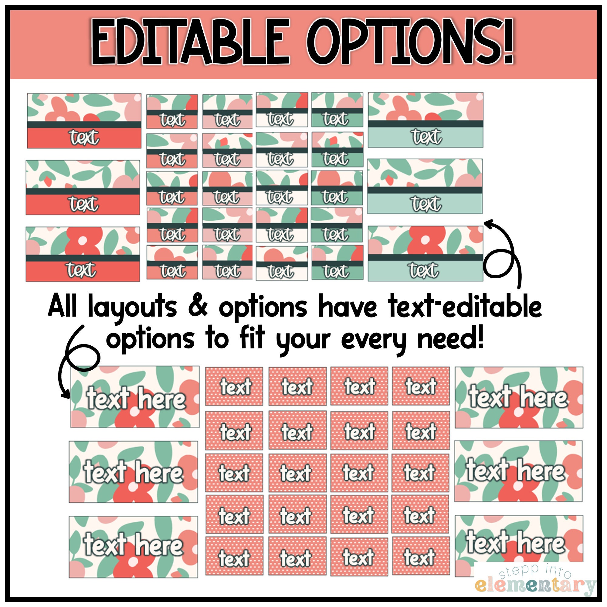 Modern School Style Teacher Toolbox Labels Trendy Modern - Etsy