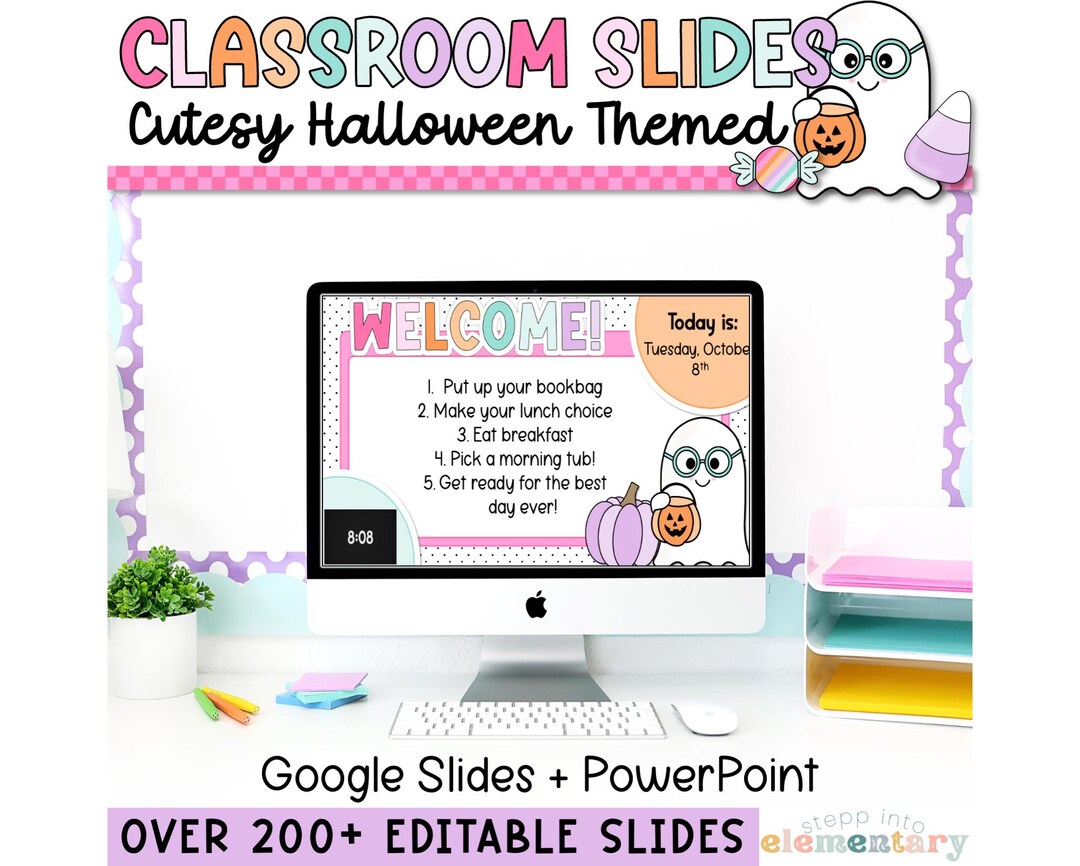 Cutesy Halloween Classroom Slides | 200+ Editable Templates (google ...